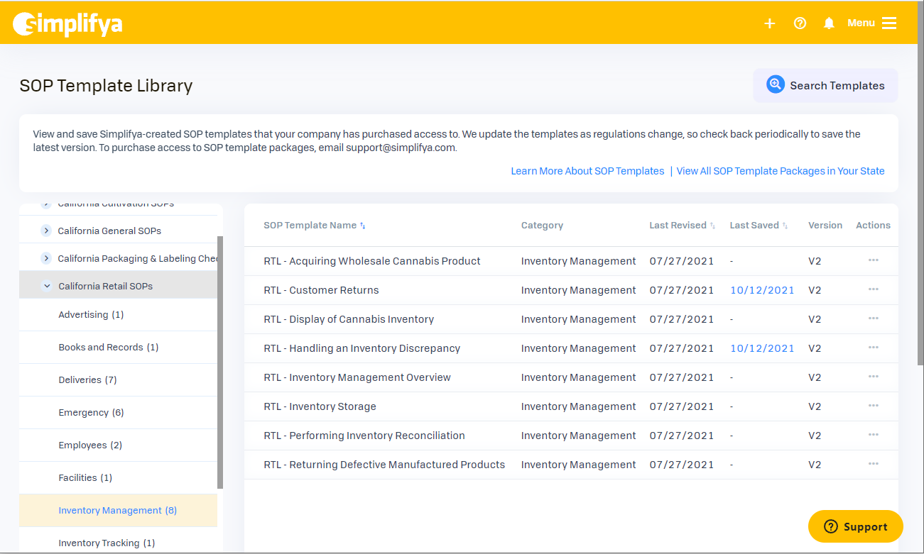"SOP Template Library" module: Getting Started – Simplifya Help Center